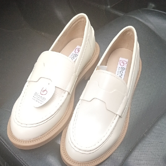 Blondo | Shoes | Blondo Ivory Leather Waterproof Loafers | Poshmark